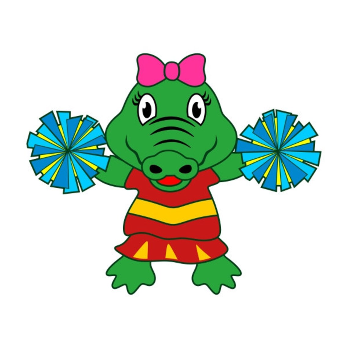 Cute Baby Gator Cuttable Design PNG DXF SVG & Eps File for - Etsy