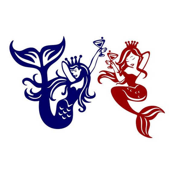 Mermaid Ocean Cuttable Design PNG DXF SVG & Eps File for | Etsy
