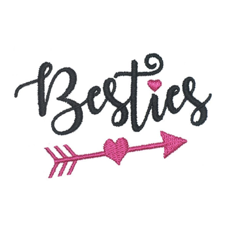 Besties Arrow Embroidery Design Instant Download | Etsy