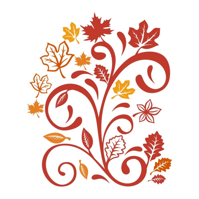 Fall Leaves Accents Cuttable Design PNG DXF SVG & Eps File for | Etsy