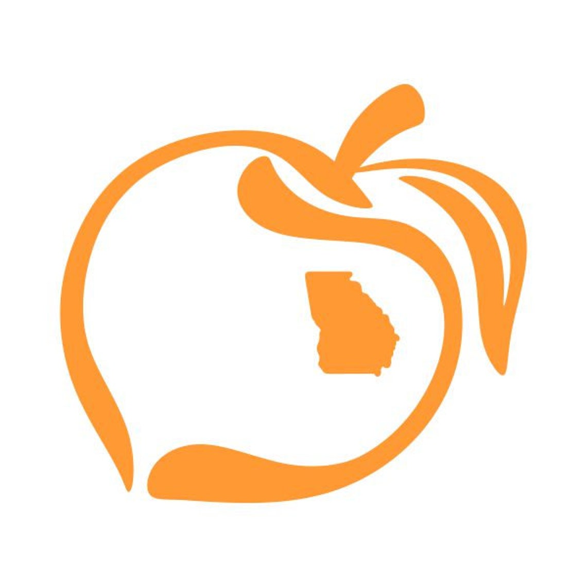 Georgia Peach Cuttable Design PNG DXF SVG & Eps File for - Etsy