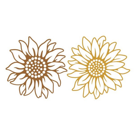 Sunflower Cuttable Design Png Dxf Svg And Eps File For Etsy