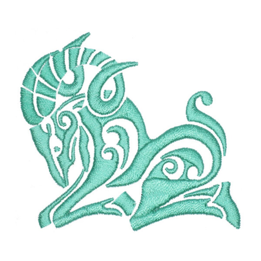 Aries Zodiac Embroidery Design Instant Download - Etsy