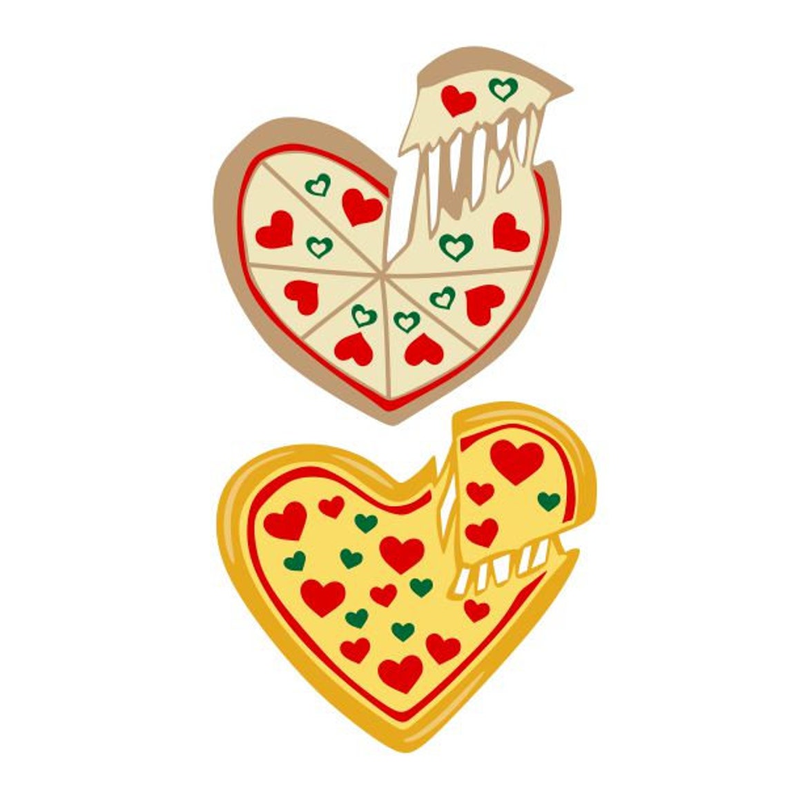 Pizza Heart Cuttable Design PNG DXF SVG & Eps File for - Etsy