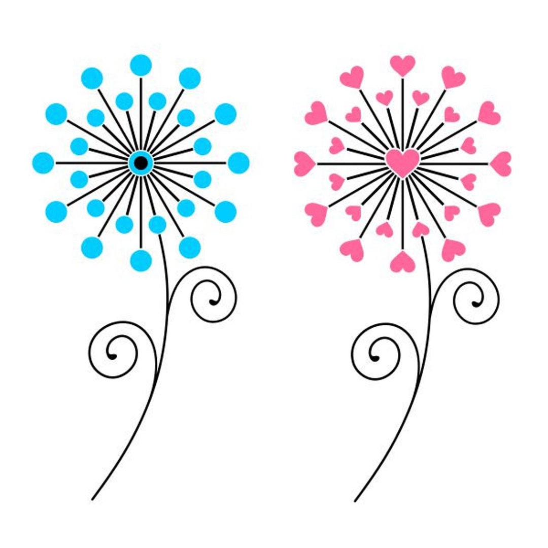 Flowers Cuttable Design PNG DXF SVG & Eps File for Silhouette Cameo and ...