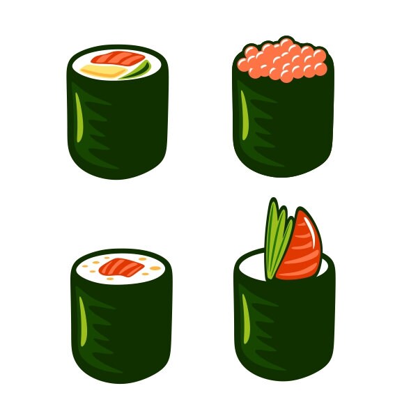 Sushi Pack Cuttable Design PNG DXF SVG & Eps File for - Etsy