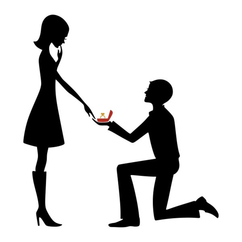 Proposal Couple Cuttable Design PNG DXF SVG & Eps File for - Etsy