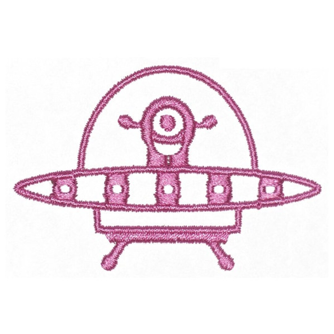 UFO Alien Embroidery Design Instant Download - Etsy
