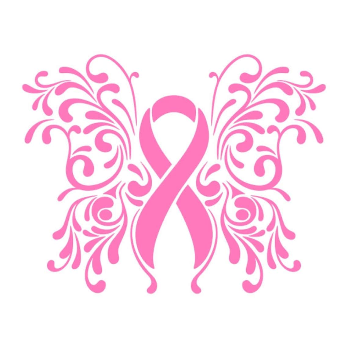 Pink Ribbon Cuttable Design PNG DXF SVG & Eps File for | Etsy