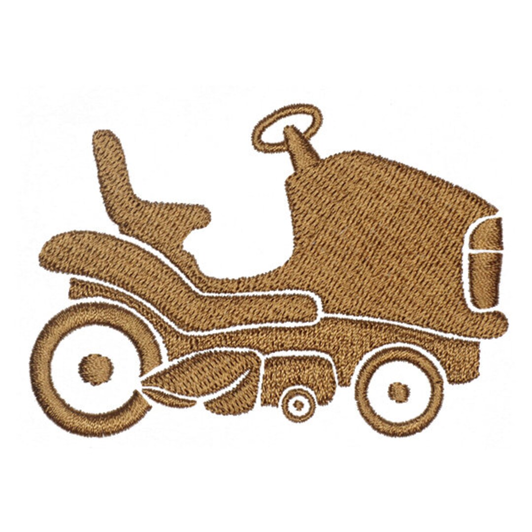 Riding Lawn Mower Embroidery Design Instant Download - Etsy