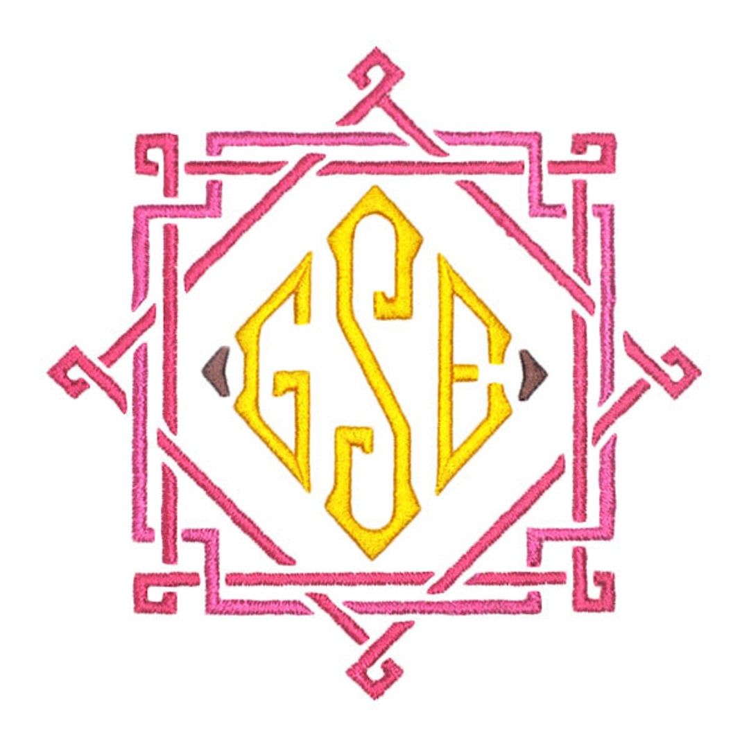 Square Frame Embroidery Design Instant Download - Etsy