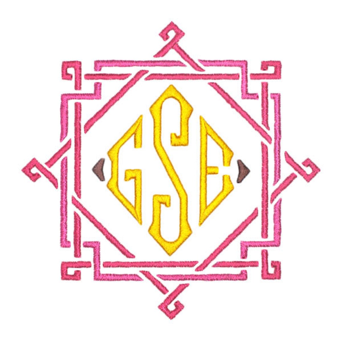 Square Frame Embroidery Design Instant Download | Etsy