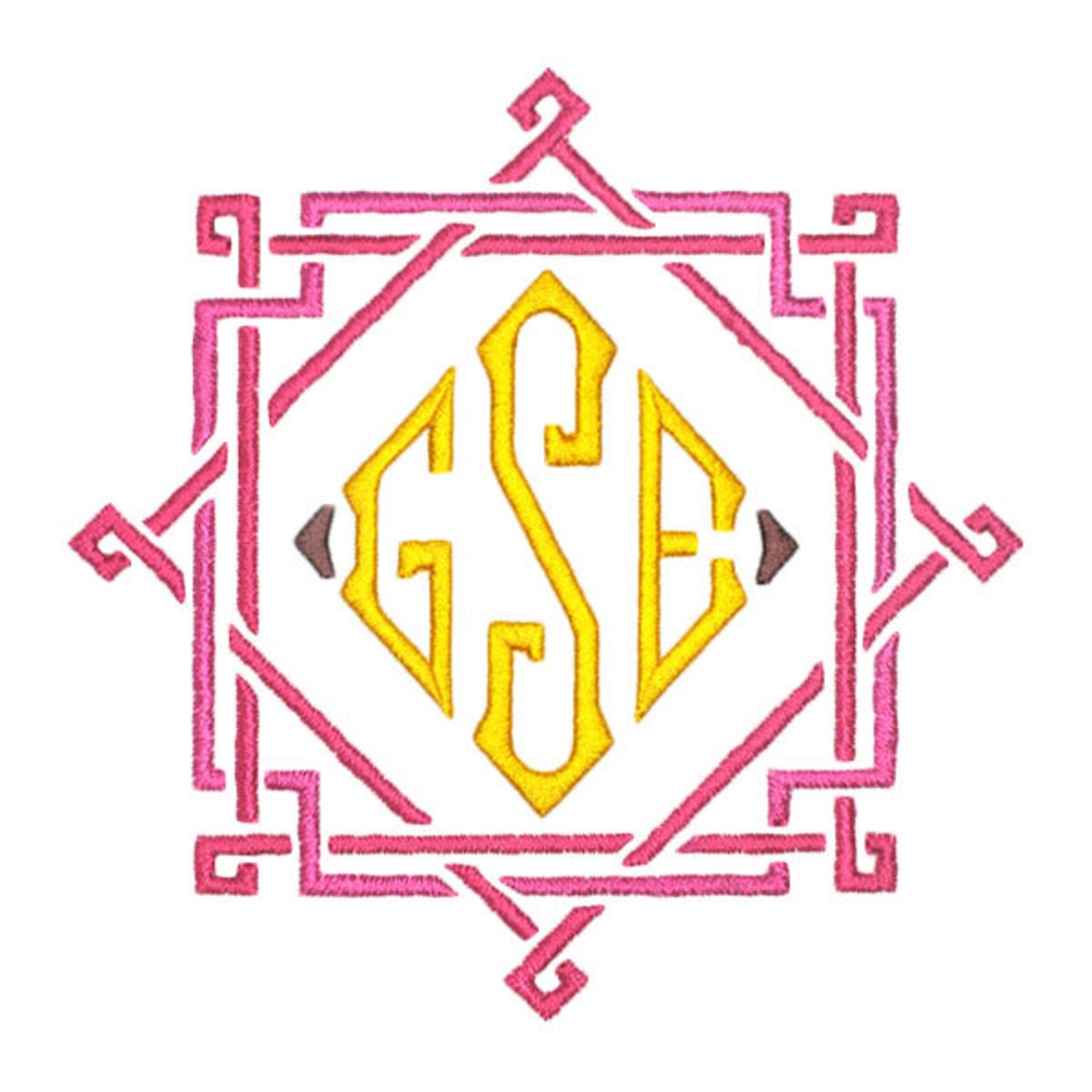 Square Frame Embroidery Design Instant Download | Etsy