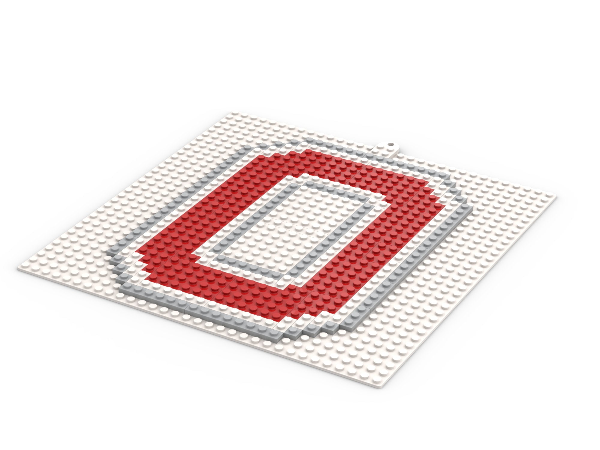 OSU Block O 10in Mosaic Wall Art, Abstract, Brick Art, Red, Gray, White ...