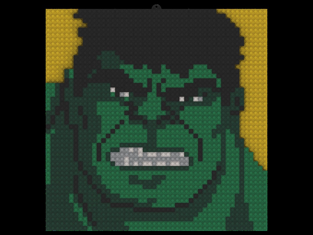 Hulk Brick Mosaic Wall Art Kit Avengers Marvel Brick Art - Etsy
