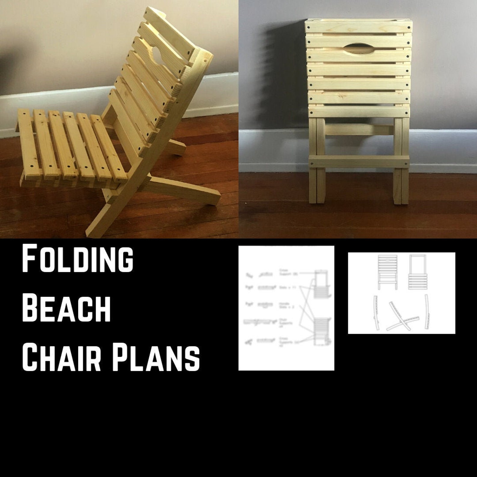Folding Beach Chair Plans - Etsy