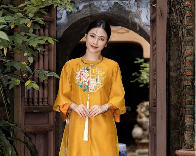 New Year Ao Dai ( 3 Colors) P17 Ao Dai Viet Nam | Women Vietnamese Long ...