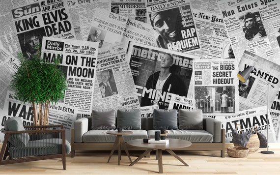 Newspaper Collage Wallpaper