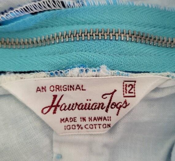 Vintage 1950s Hawaiian Togs Blue Hawaii Floral Maxi D… - Gem
