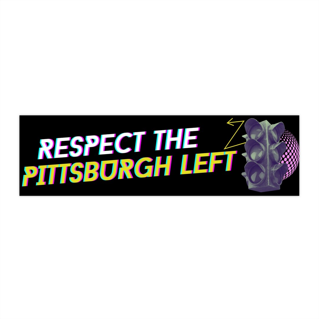 Pittsburgh Left Bumper Sticker - Etsy