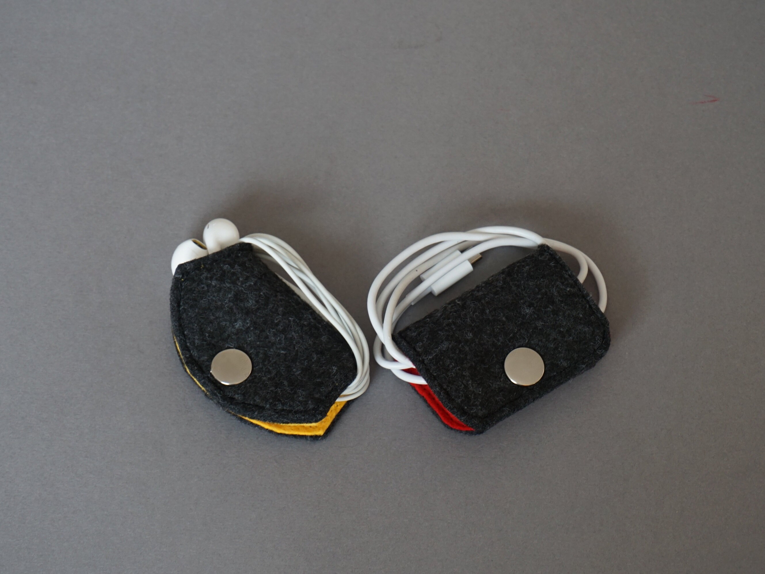 Felt Cable Tie Wrap Dark Grey Cable Holder Anthracite Cable - Etsy