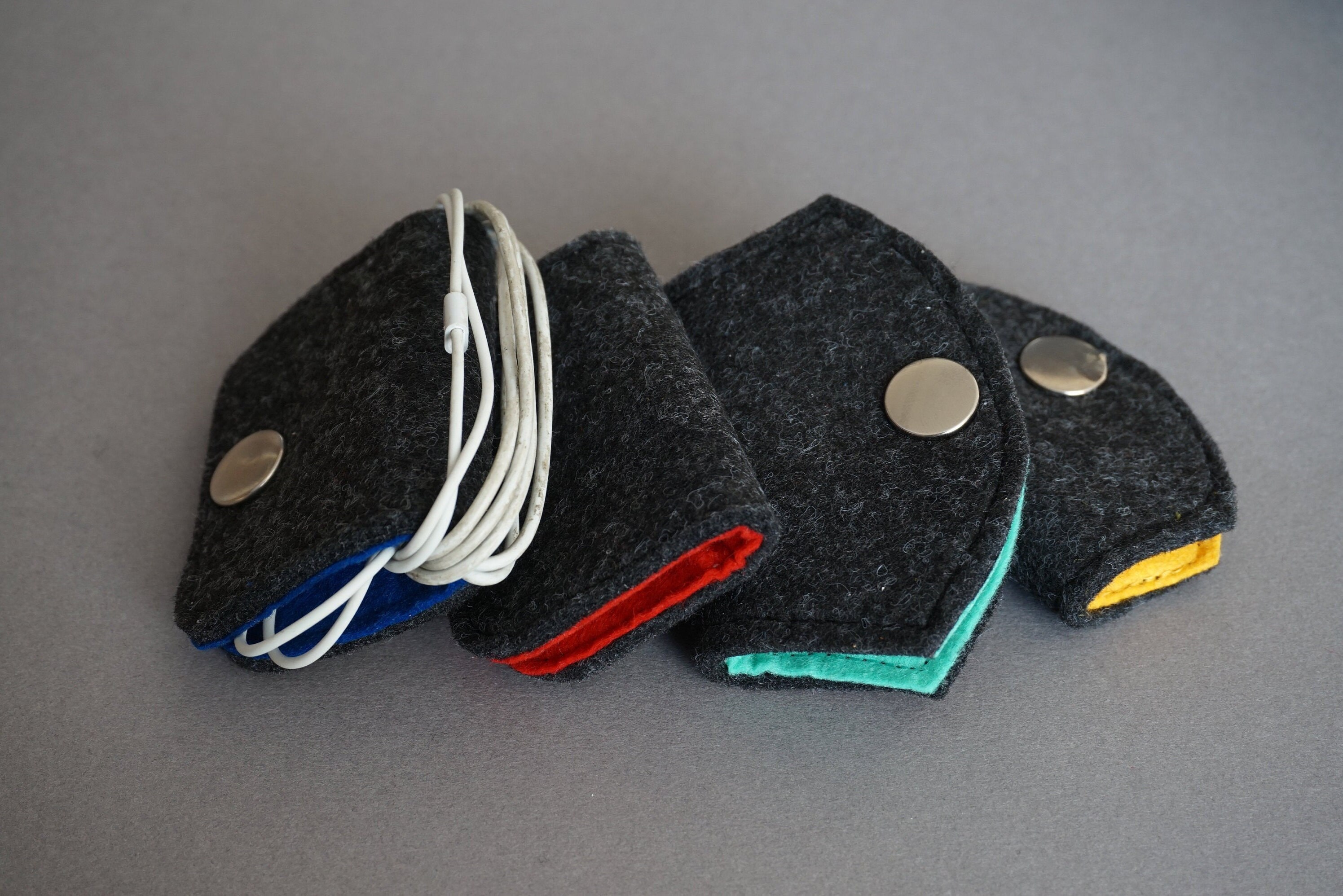 Felt Cable Tie Wrap, Dark Grey Cable Holder, Anthracite Cable Holder ...