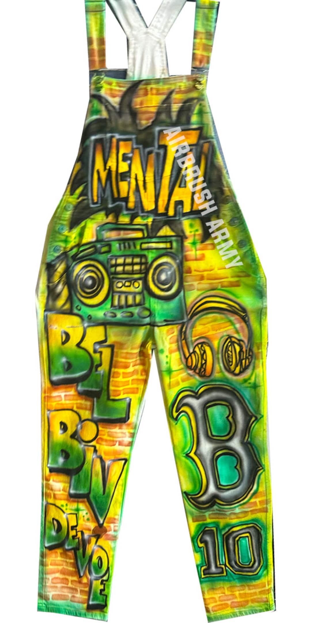 Airbrush Denim Overalls Custom Jeans Jumper Hip Hop 90's Style - Etsy