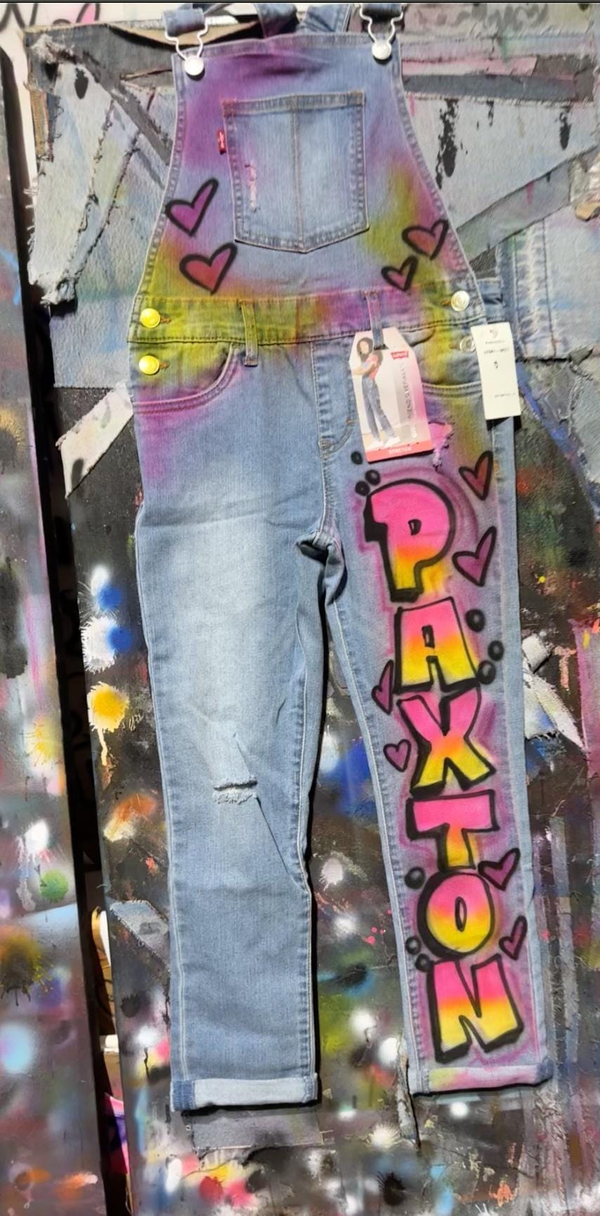 Airbrush Art Y2k Fashion Jumper/overalls 90s Style Made in Harlem New ...