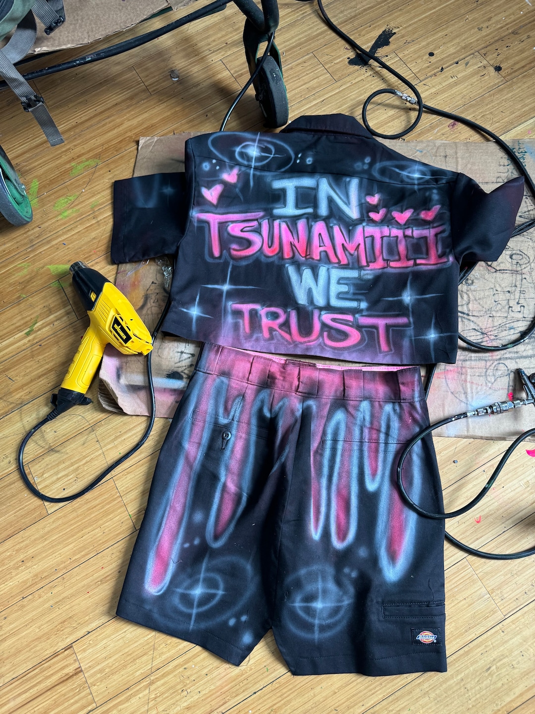 Airbrush Dickies Suit Black Made by Amar Bennett - Etsy