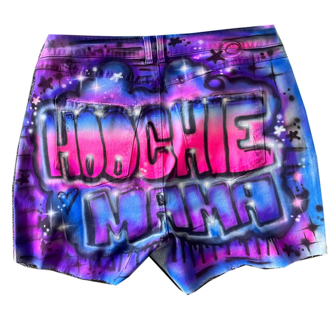 Freaknik Hot Pink and Purple Hoochie Mama Booty Shorts - Etsy