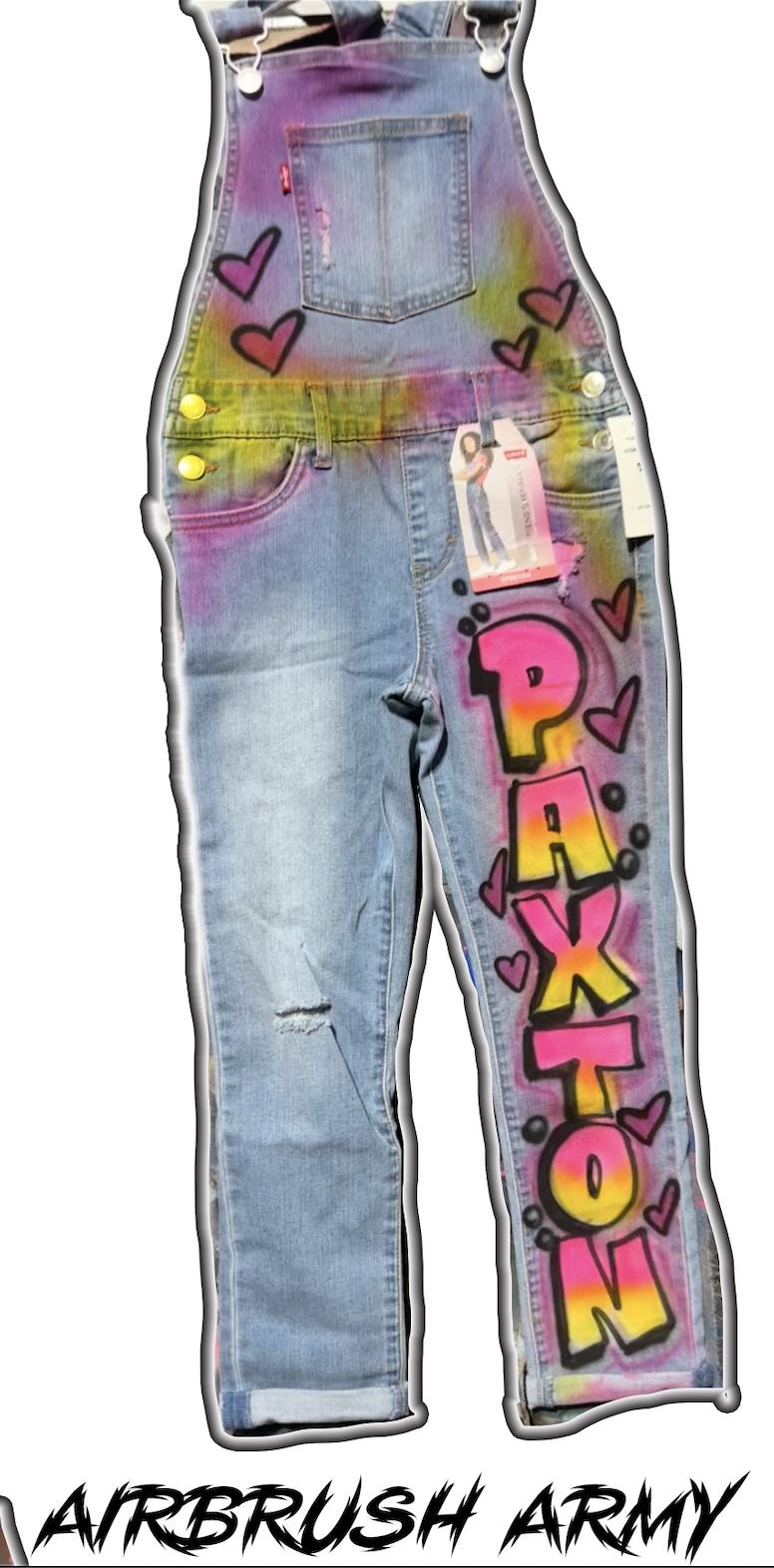 Airbrush Art Y2k Fashion Jumper/overalls 90s Style Made in Harlem New ...