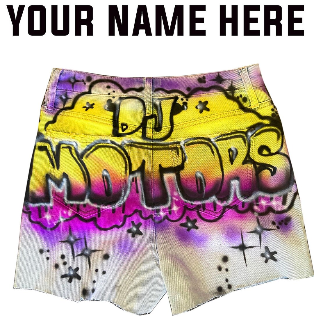 Spray Paint Shorts Custom Designer - Etsy