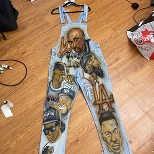 Airbrush Hip Hop Denim Jumper / Coveralls - Etsy