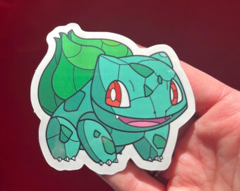 Bulbasaur Stained Glass Sticker - Etsy