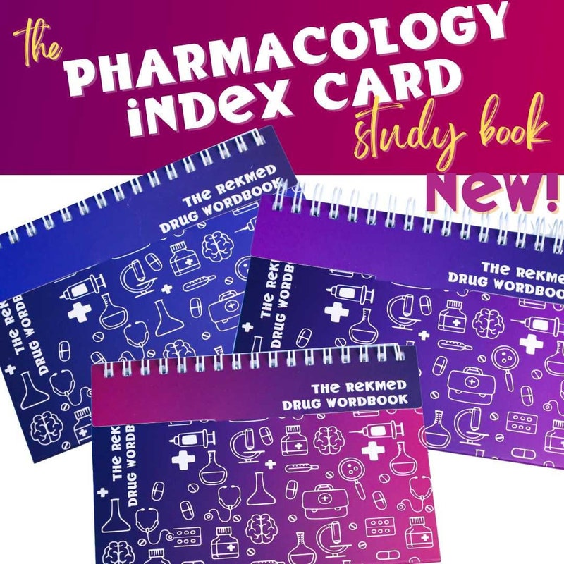 Pharmacology Index Cards - Etsy