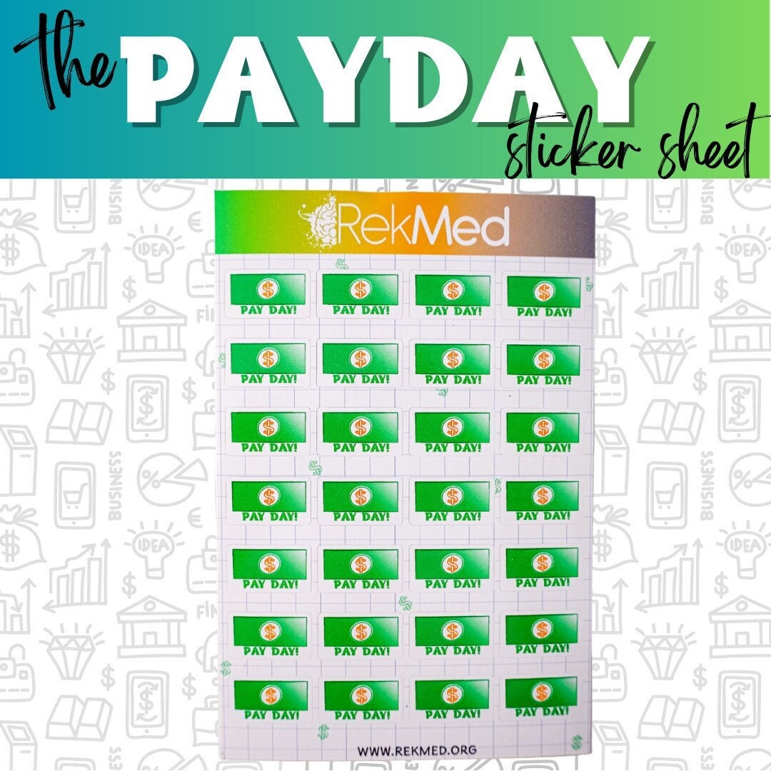 PAYDAY Sticker Sheet - Etsy