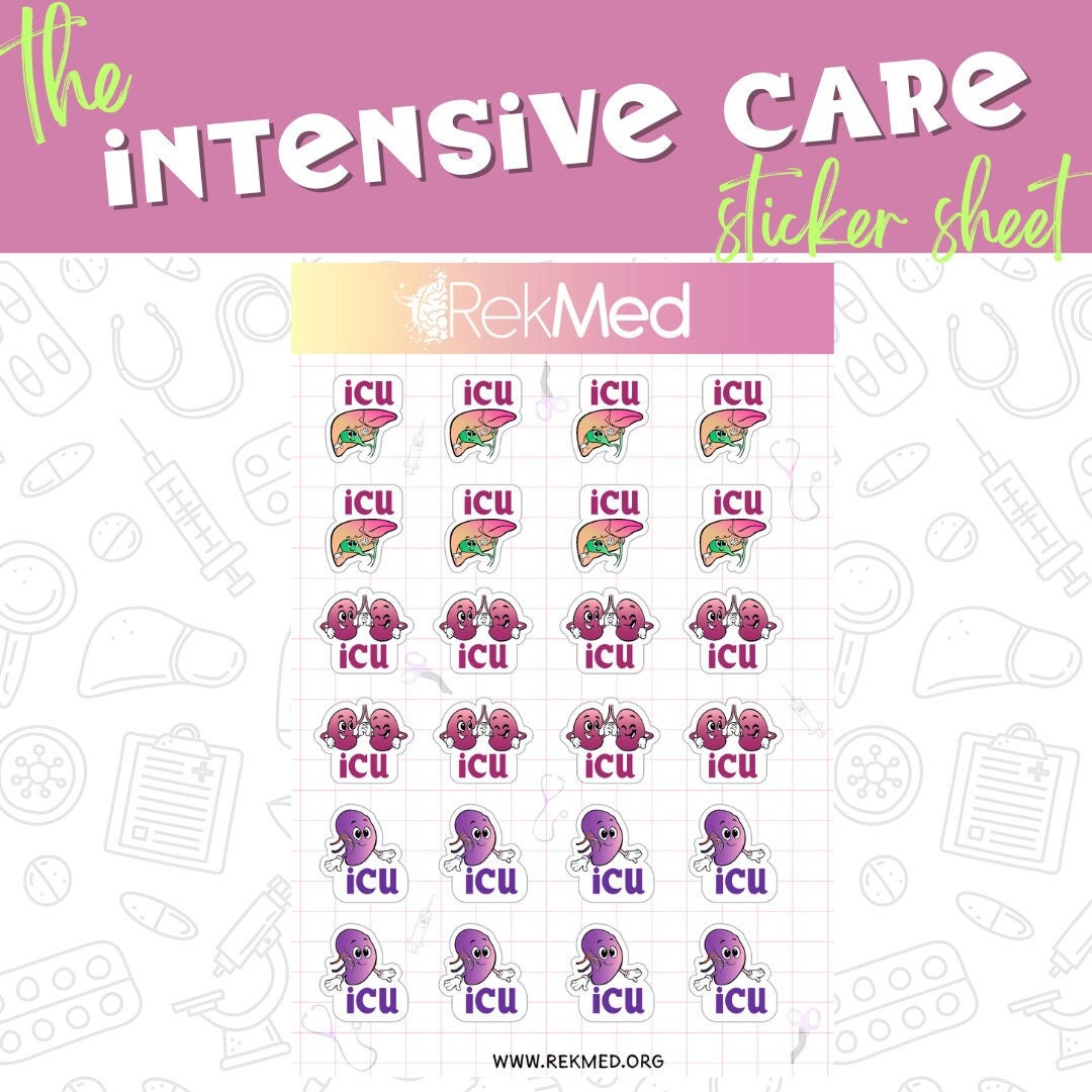 ICU Sticker Sheet - Etsy