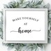 Make Yourself at Home Printable, Make Yourself at Home Sign, Guest Room ...