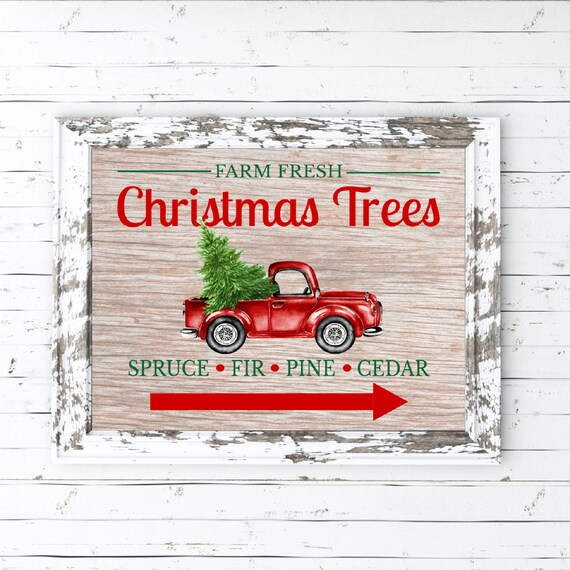 Farm Fresh Christmas Tree Printable Christmas Tree Print | Etsy