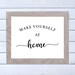 Make Yourself at Home Printable, Make Yourself at Home Sign, Guest Room ...