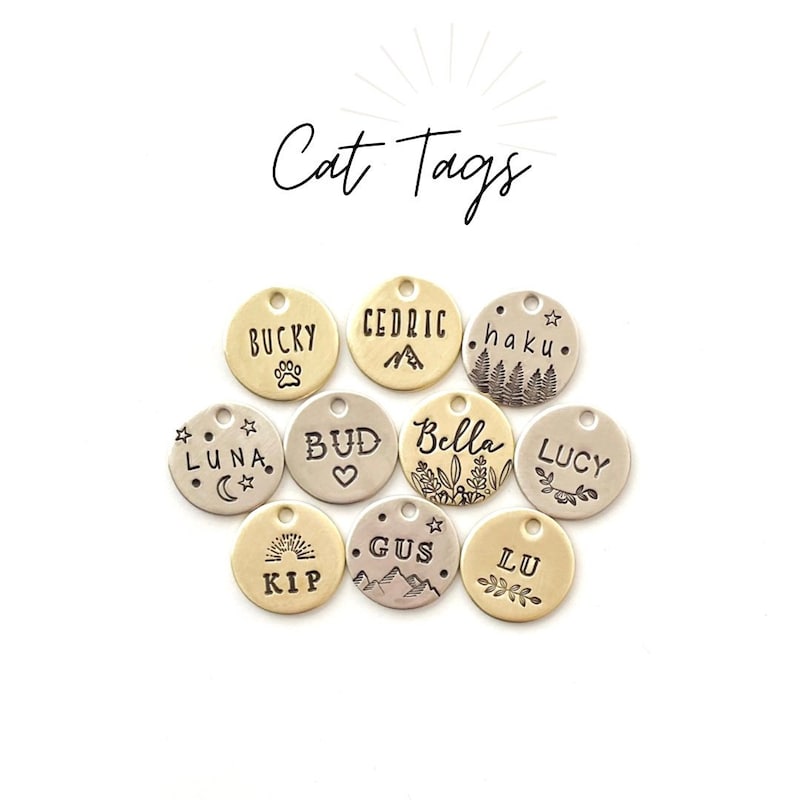 Cat Tags - Etsy