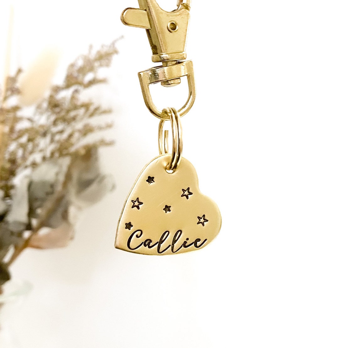 Heart Shaped Dog Tag, Pet ID Tag, Gold Heart, Silver Heart, Heart Dog ...