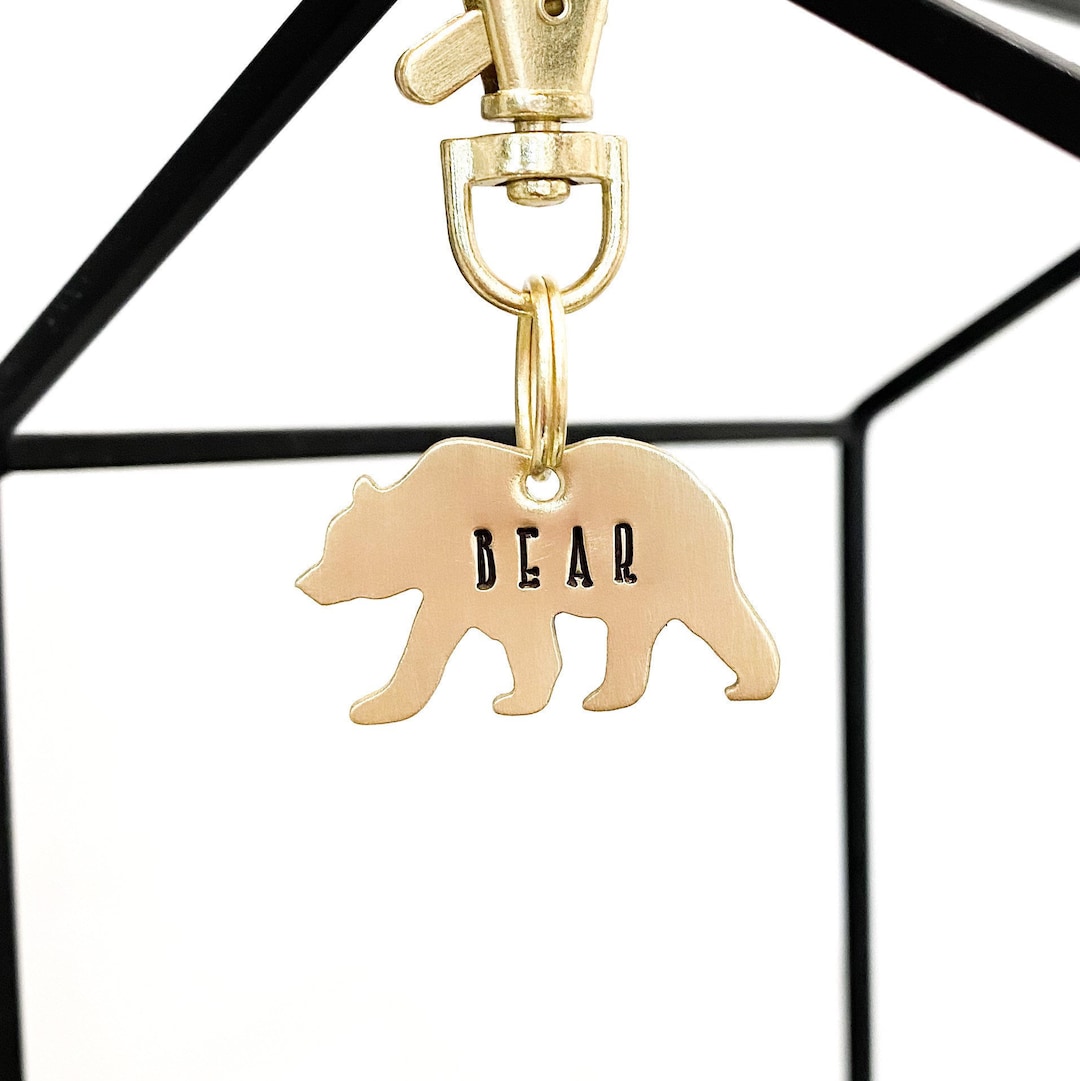 Bear Shape Personalized Pet ID Tag, Custom Dog Cat Tag - Etsy