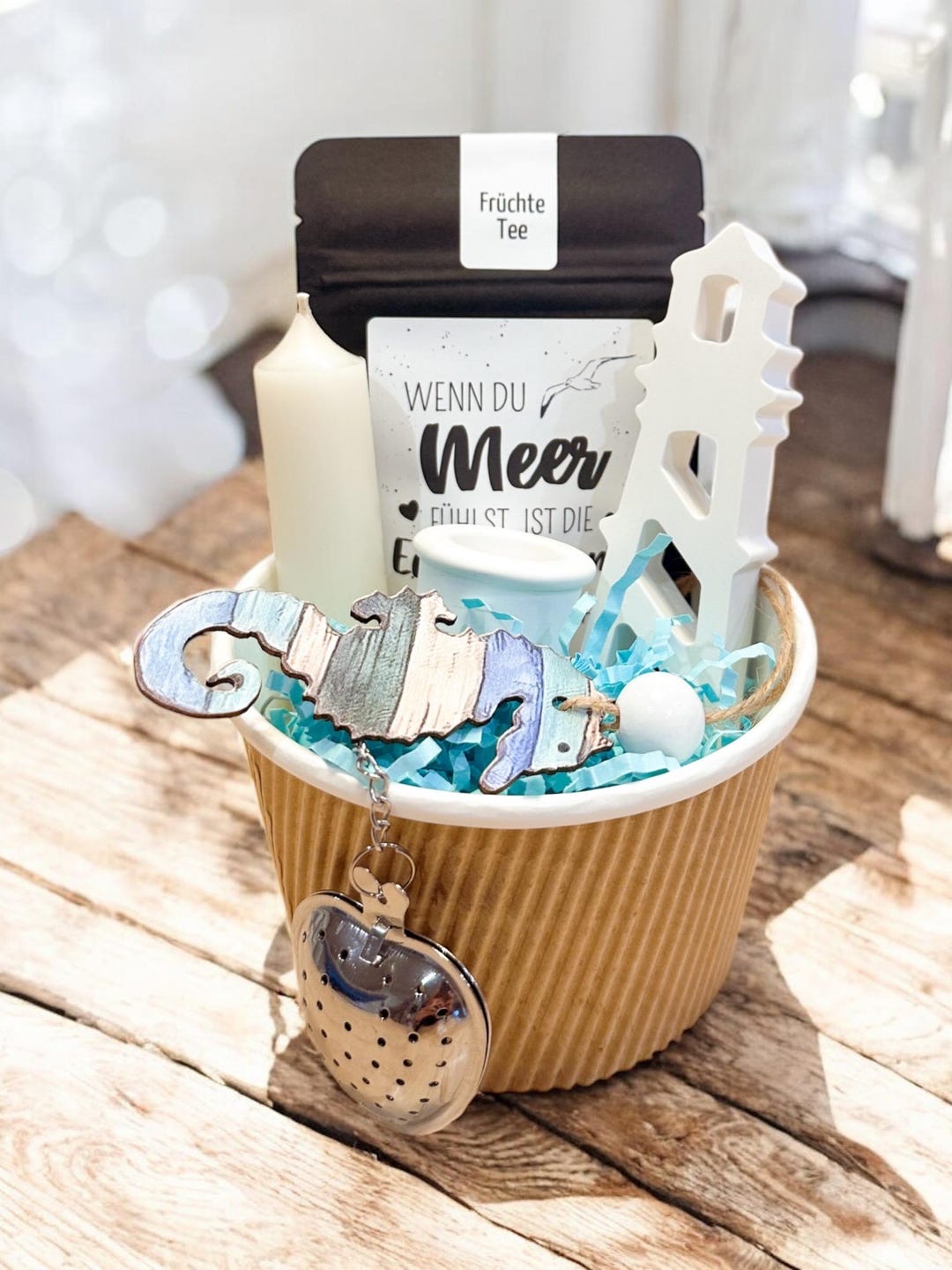 Nautical Gift Box Tea Set Tea Gift Gift Basket Tea Gift Box Gift Set ...