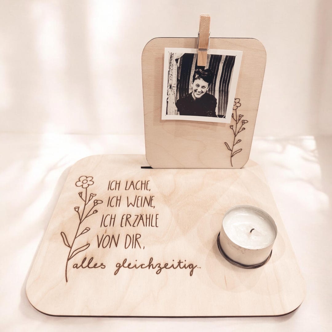 Memorial Light, Mourning Card, Mourning Gift, Deceased, Picture Frame ...