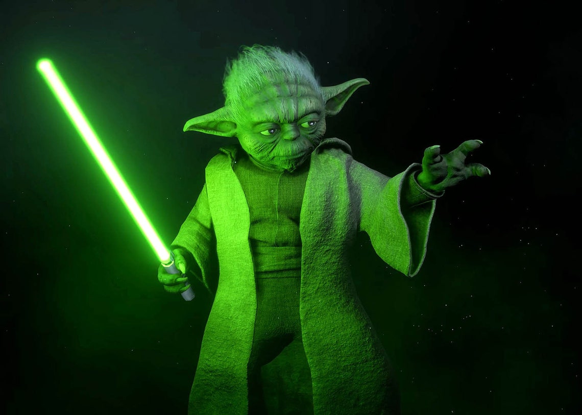 11x8 Star Wars Master Yoda 3D Laser Hologram picture | Etsy