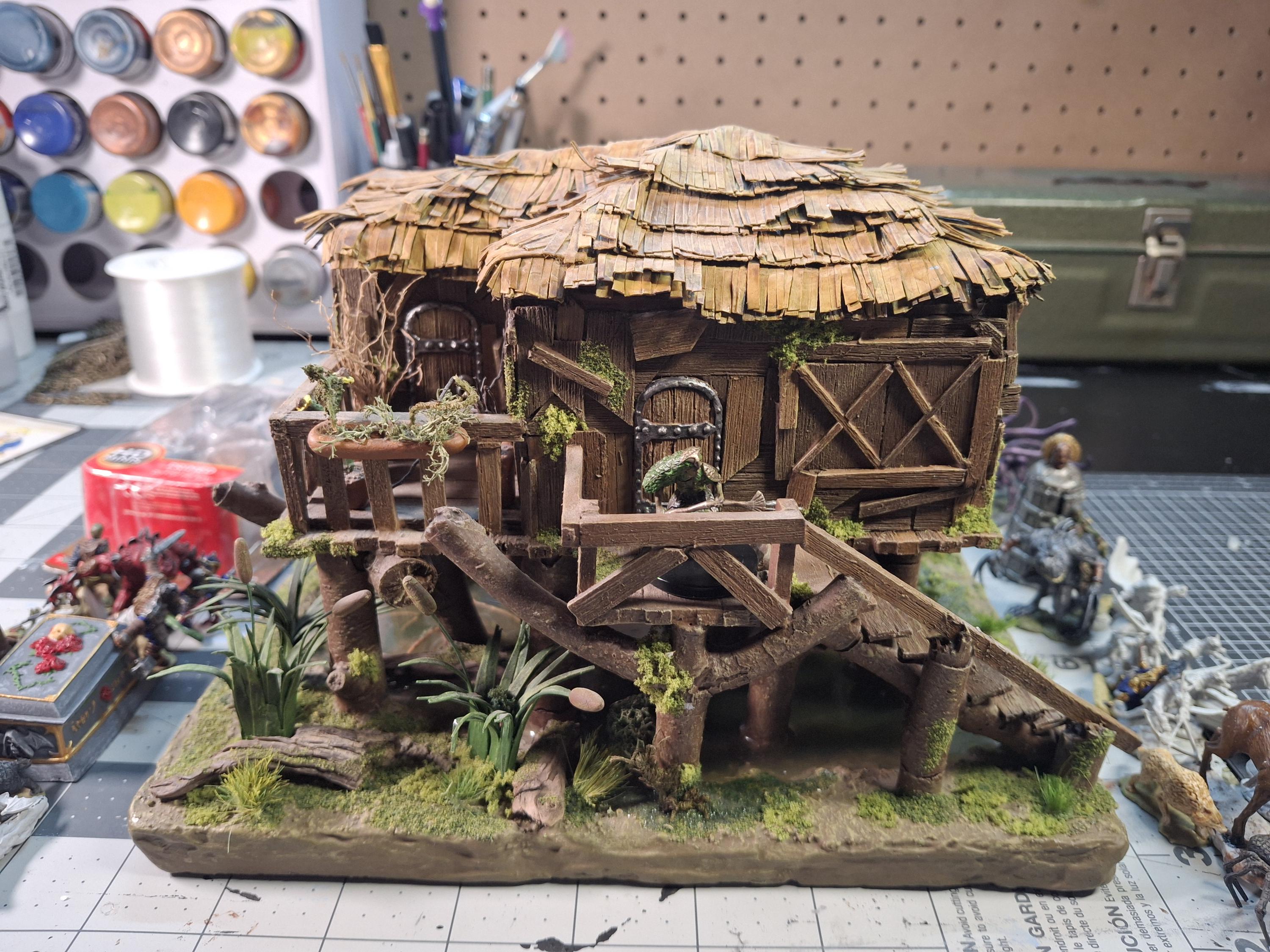 Miniature Wood Cabin / Swamp Hut. for Miniatures and Tabletop Gaming ...