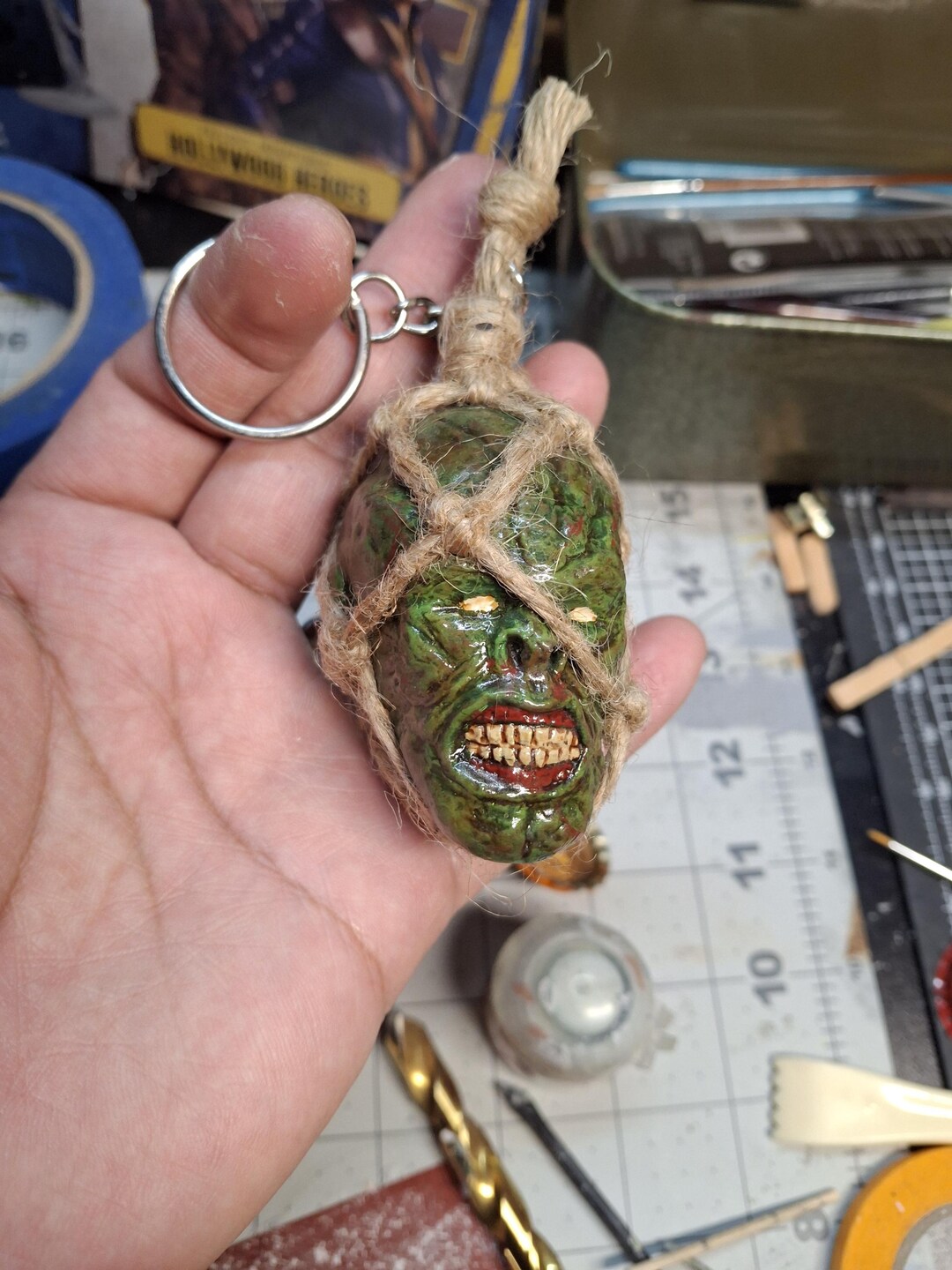 Fallout Inspired Mutant Behemoth Head Keychain Necklace and 1 Free ...