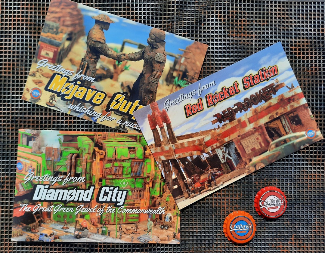 Fallout Postcards of My Builds. Set of 3 Postcards With 2 Free ...