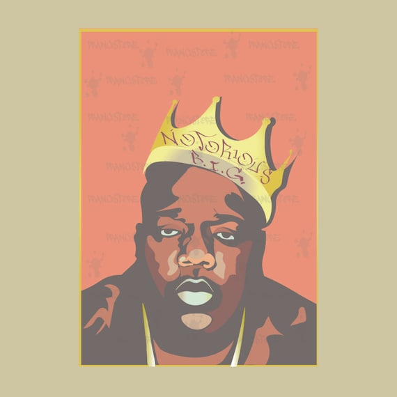 Notorious Big JPG SVG Digital A4 Ready for Print | Etsy